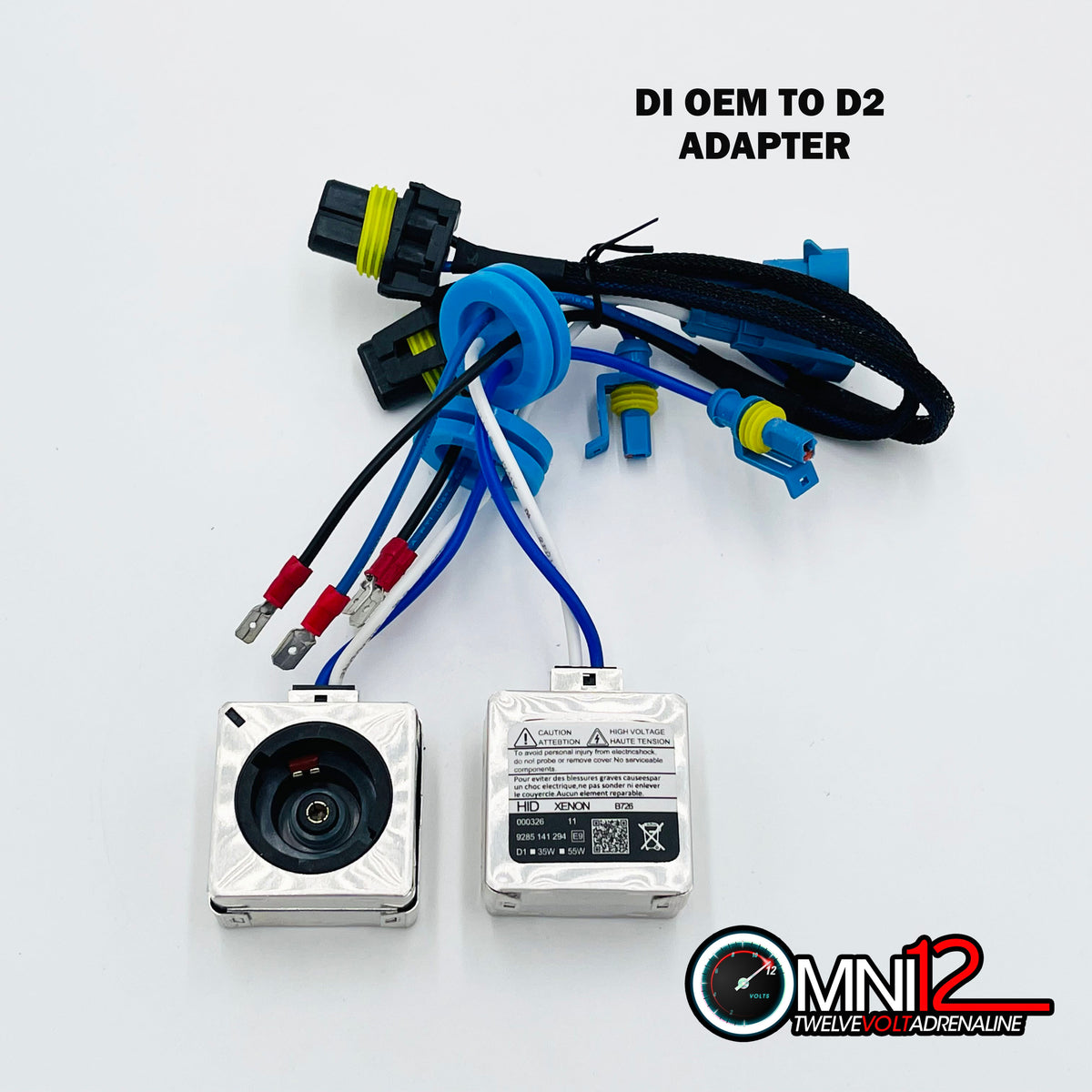 HID D1/S/R adapter harness; used to convert D1 OEM bulbs – OMNI12
