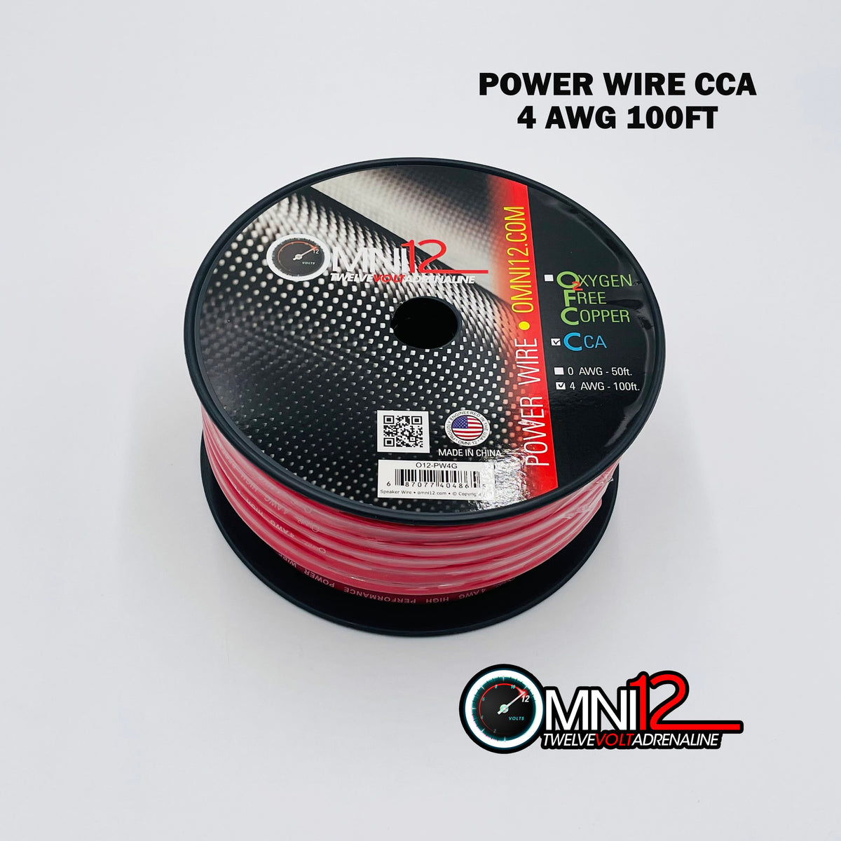 Omn12 CCA Power Wire 4G 100FT – OMNI12