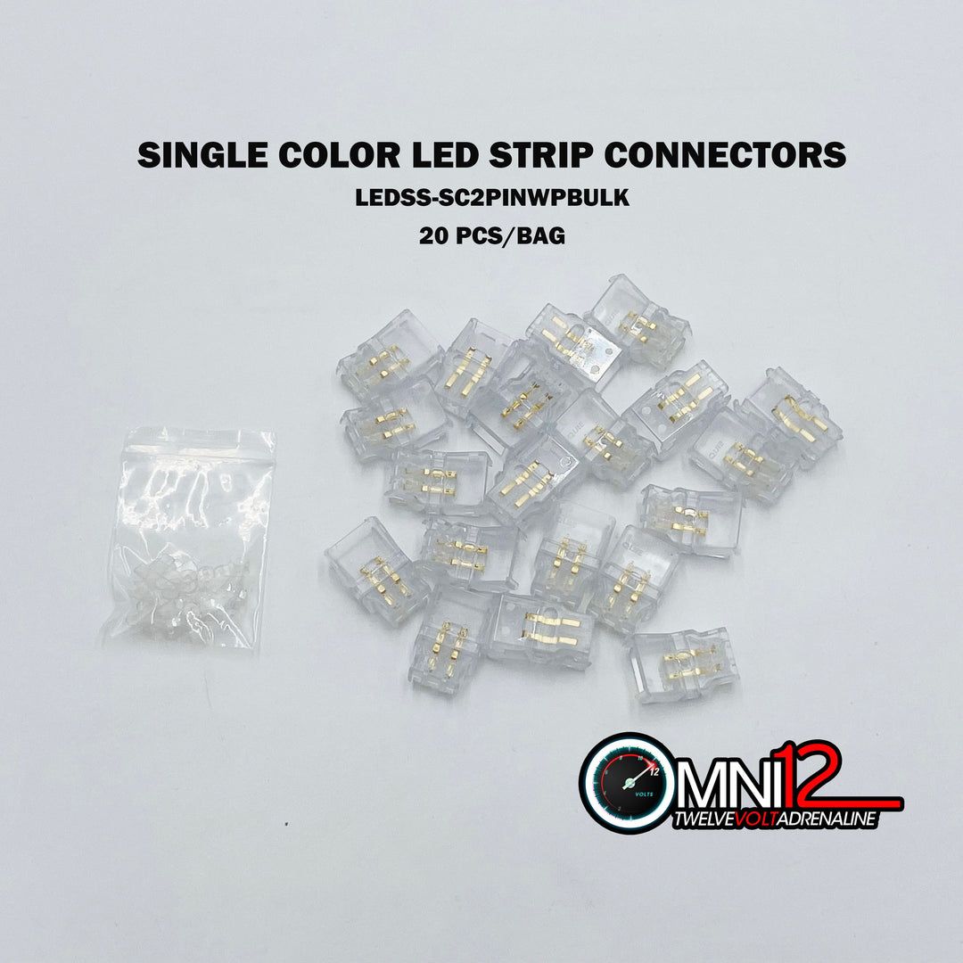 LED Strips Connectors 2 Pin IP67 Waterproof Connectors for Single-colo ...